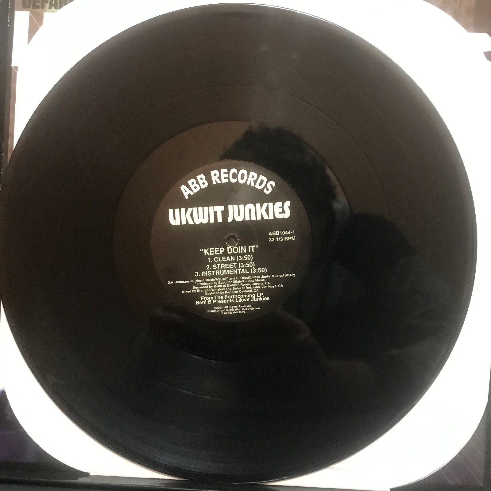 Likwit Junkies Keep Doin' It & S.C.A.N.S Vinyl Lp Defari Babu Dilated ...
