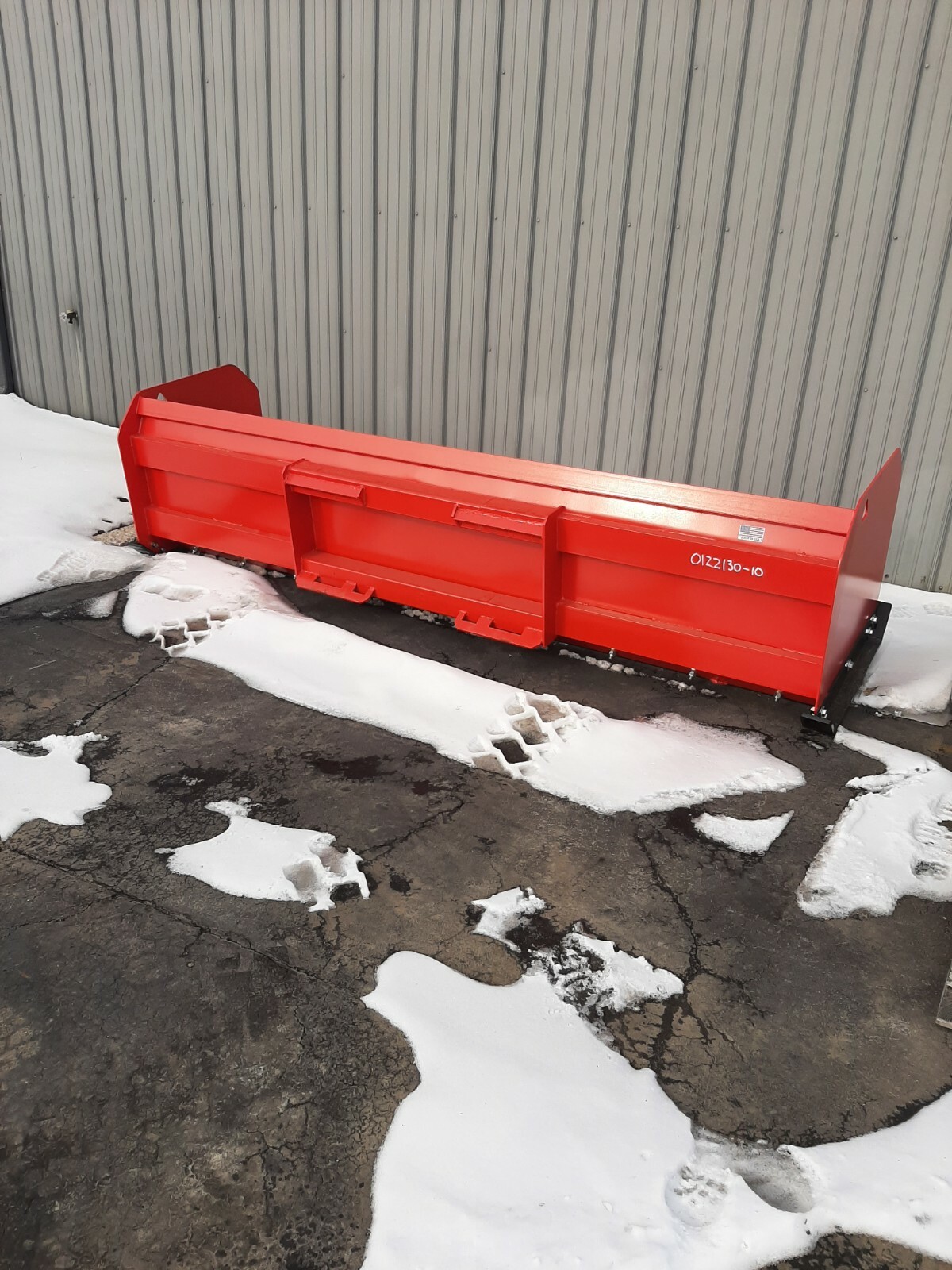 10' x 30" HD Skid Steer Snow Pusher Box Plow CAT Case John Deere Quick ...