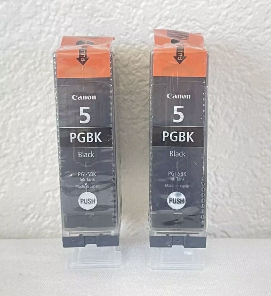 2 PACK Genuine OEM Canon PGI-5BK PGBK Black Ink Cartridge - NO BOX | eBay