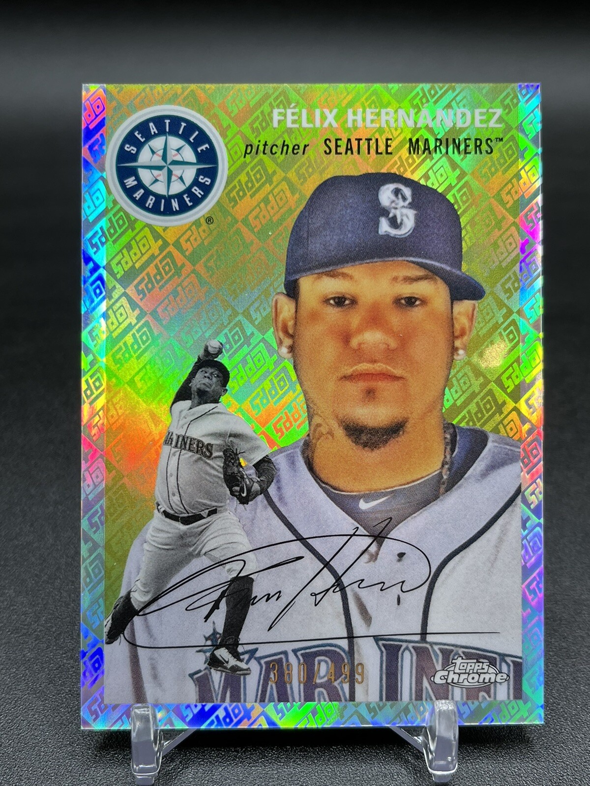 2023 Topps Chrome Platinum King Felix Hernandez Topps Refractor /499 ...