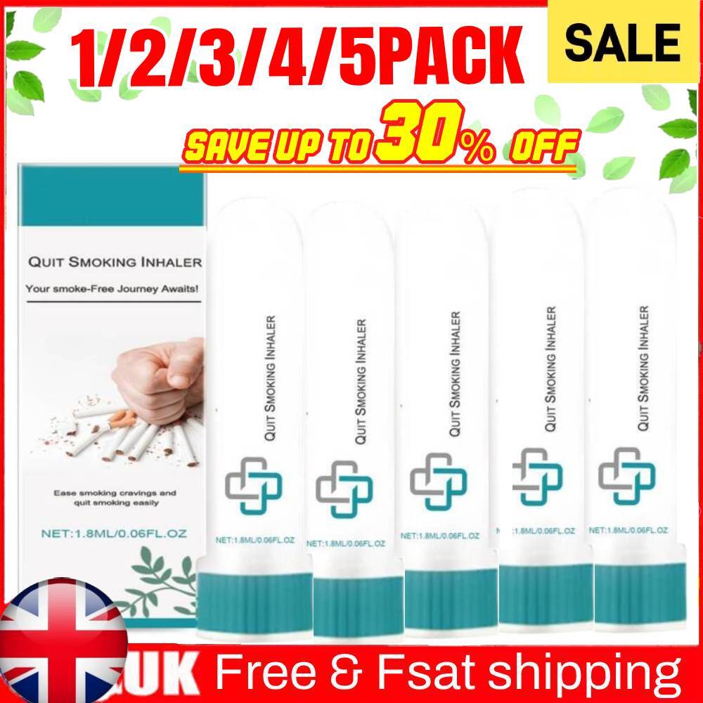 (1~5PACK) Nasal Stick Smoking Cessation Inhaler For Old Smokers To Quit ...