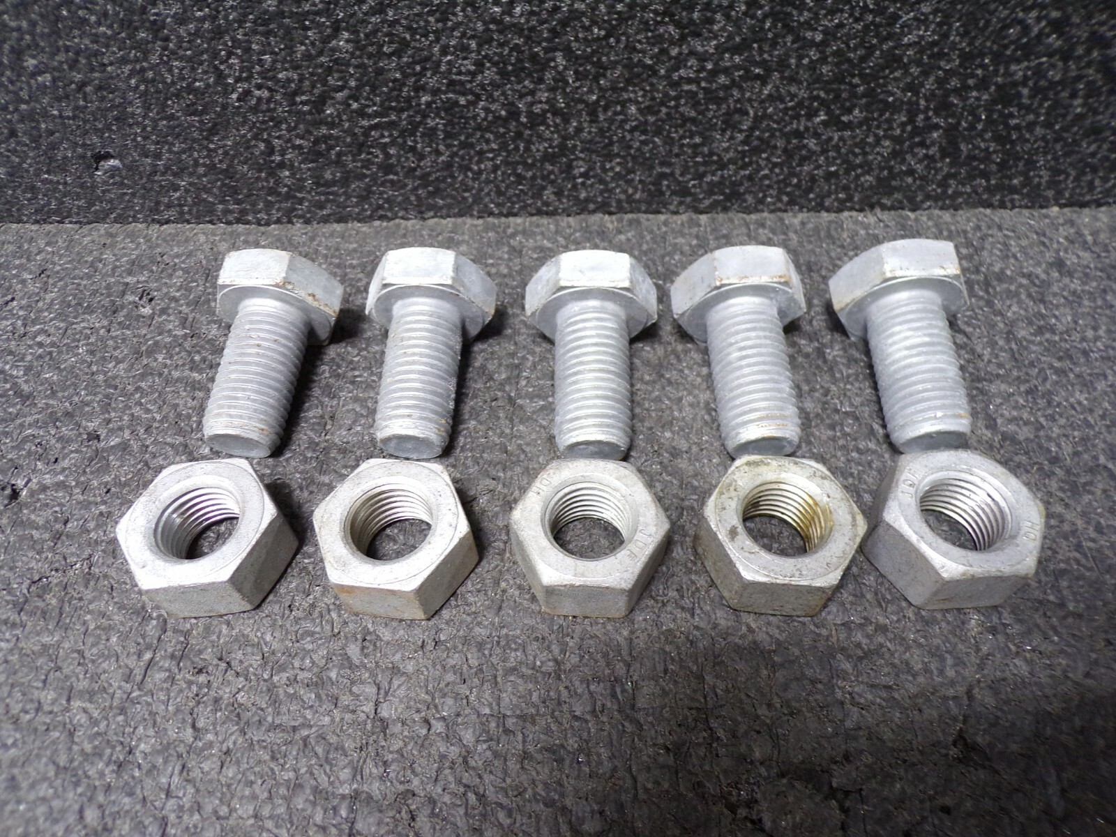 FABORY 1"-8 Steel Structural Bolt with Nut, 2"L, Galvanized, 5PK (RG ...