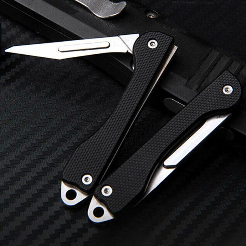 Carbon Fiber Pocket Scalpel Folding Blade Knives Utility Knife Outdoor ...