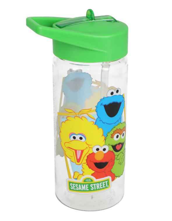 PBS Kids Sesame Street Water, Juice Bottle Tumbler with Straw, 16 oz ...