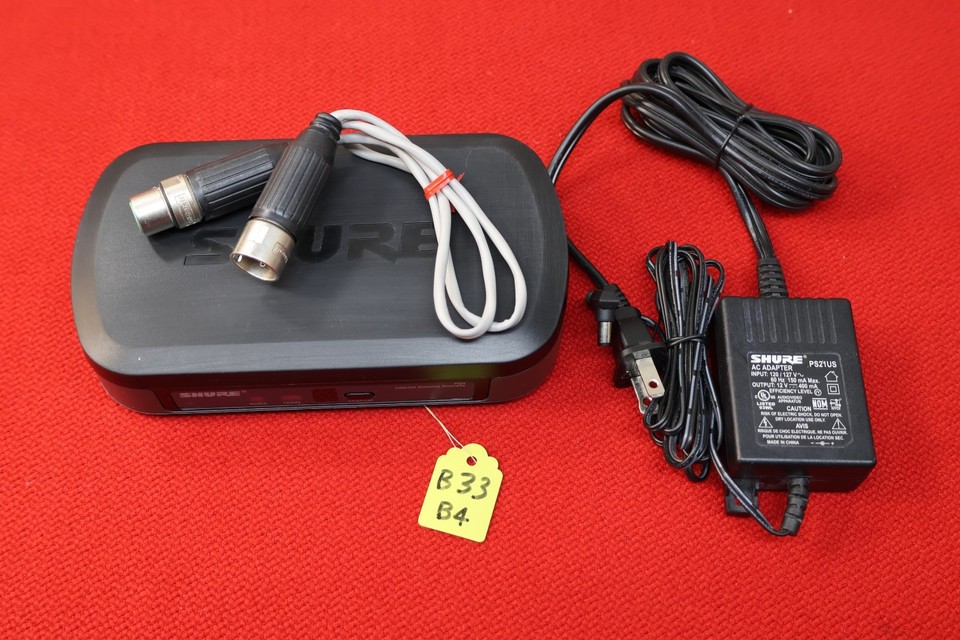 Shure PG4 Wireless Microphone Receiver + XLR Connector + Power Adapter ...