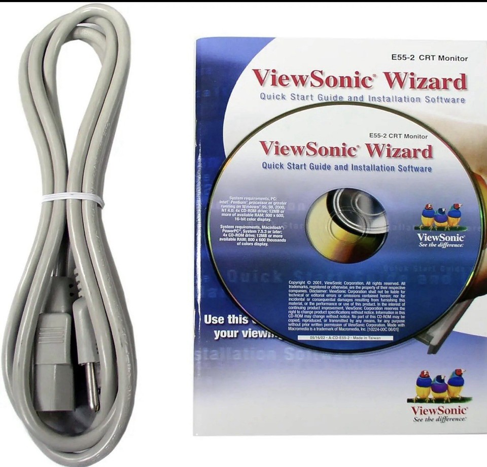 NEW Old Stock Vintage Real Find ViewSonic E55 CRT Color 15" Display ...