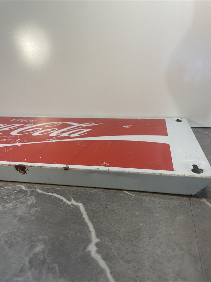 Original 70s Vintage Enjoy Coca Cola Sign Metal Coke Rack Topper ...