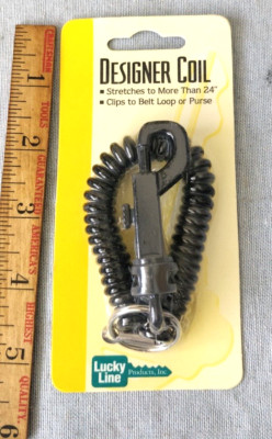NOS Lucky Line Designer Key Coil with Clip BLACK (41601) | eBay