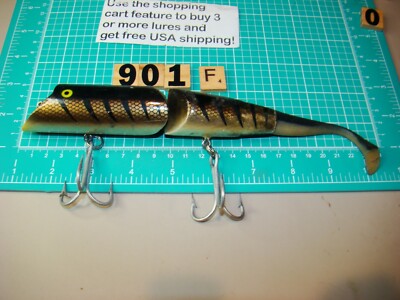 V0901 F LARGE ARBOGAST AC PLUG WOODEN BODY MUSKIE FISHING LURE | eBay