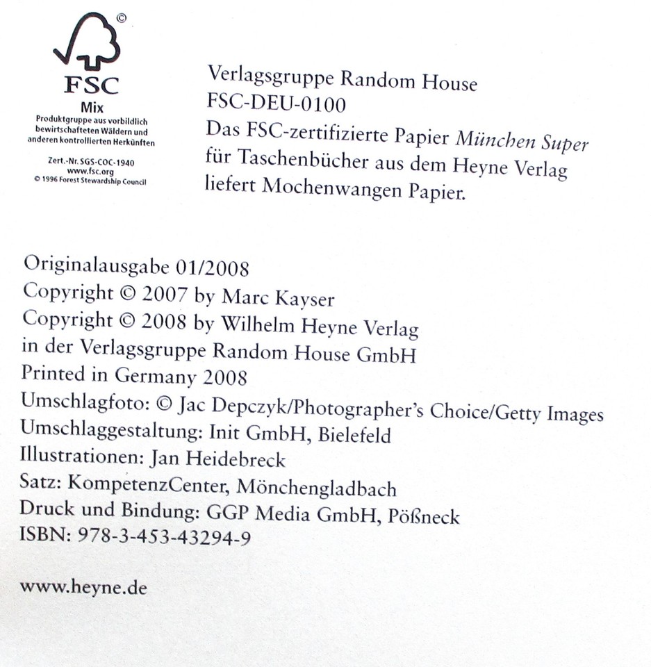 Marc Kayser - Trias ROMAN THRILLER Heyne 2008 TB Taschenbuch | eBay.de