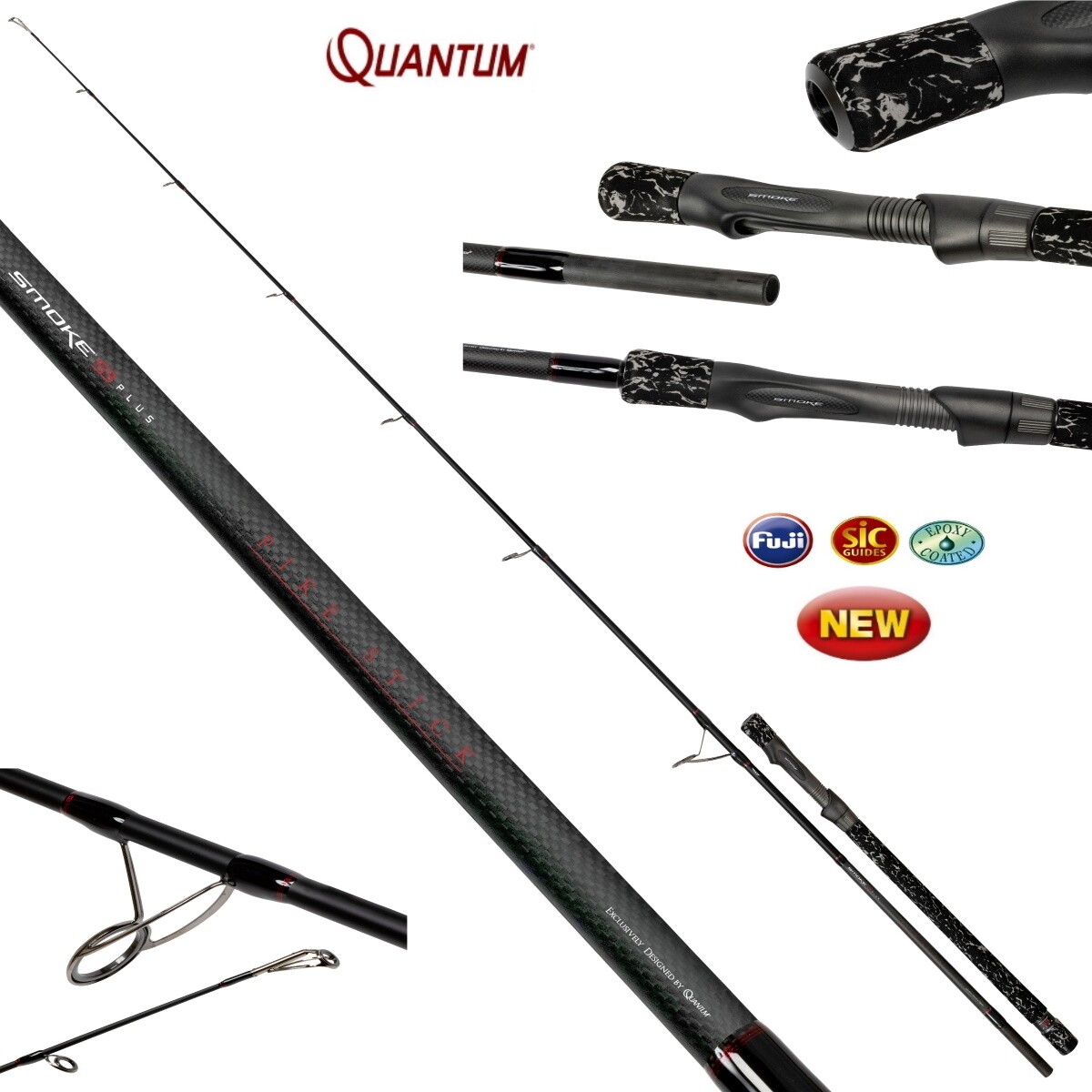 Quantum Smoke S3 Plus Pike-Stick 2,23m 35-175g / Groß-Hecht-Rute | eBay