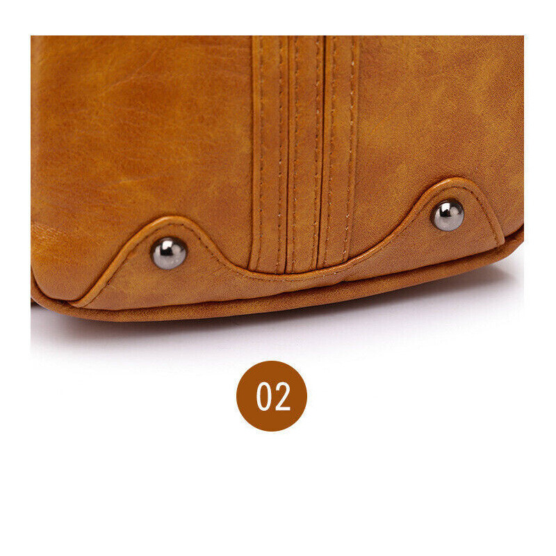 Women Men Chest bag Sling Backpack Leather Retro Crossbody Bag Shoulder ...