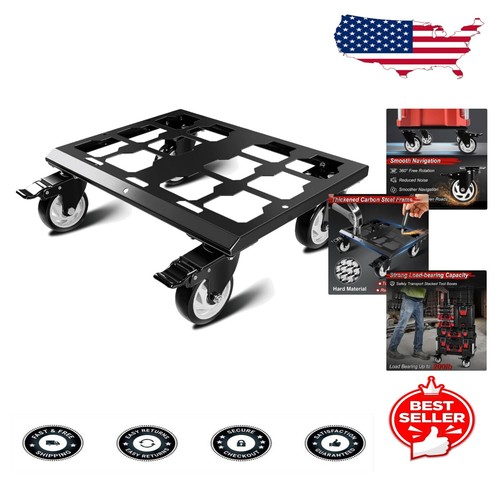Carbon Steel Tool Dolly with Brake System - Compatible with Milwaukee ...