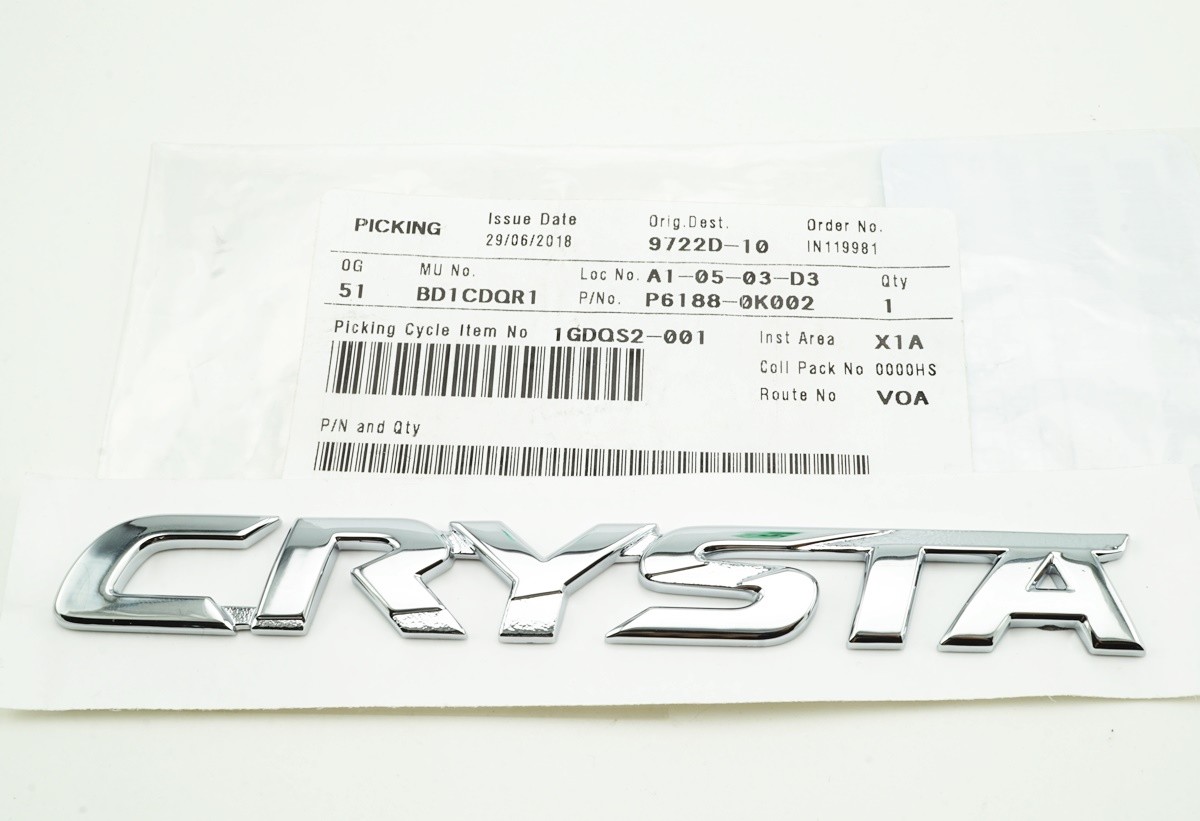 3D Genuine Chrome CRYSTA Logo Emblem Sticker Decal Badge For Toyota ...