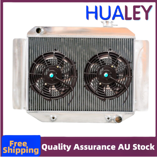 3 Rows Radiator+Fan For HOLDEN H Series (HD HR HK HT HG) 2.6/3.0L 6cyl ...
