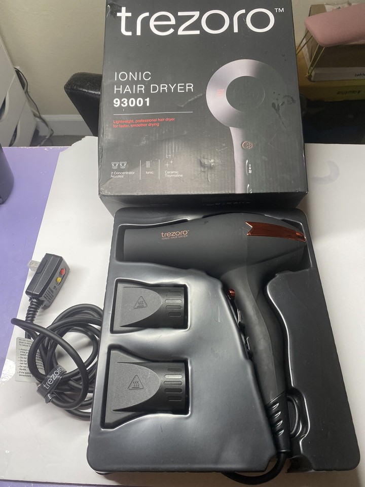 Trezoro 93001 - Professional 2200W Ionic Salon Hair Blow Dryer Open Box ...