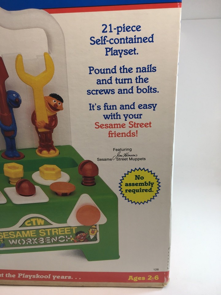 VINTAGE PLAYSKOOL SESAME STREET WORKBENCH 1985 | eBay