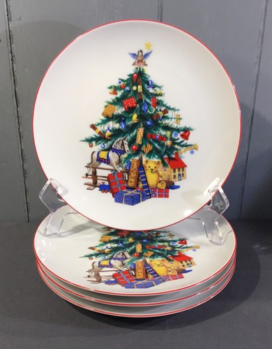 Set 4 Reutter Porzellan 7.25” Christmas Tree Plates W. Germany | eBay