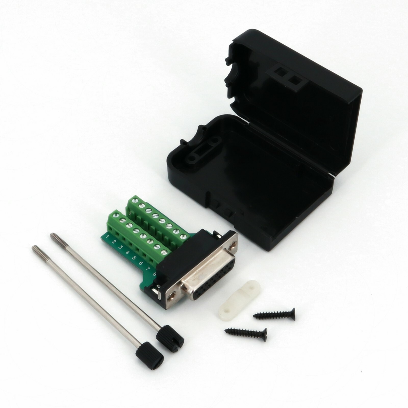 DB15 D-SUB 2 Row 15Pins Female Solderless Breakout Terminal Plug ...