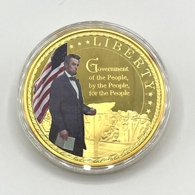 24K Gold Layered with Pad Print Colossal Gettysburg Address ...