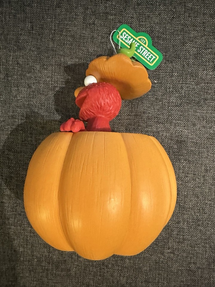 Sesame Street Halloween Pumpkin ELMO Figurine NWT - 2025 | eBay
