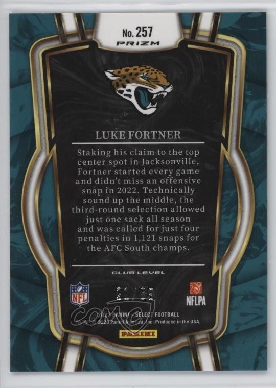 2022 Panini Select Club Level Dragon Scale Prizm /89 Luke Fortner #257 ...