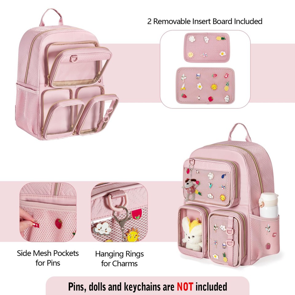 Ita Bag Pin Display Backpack with Insert Kawaii Aesthetic Backpack with ...