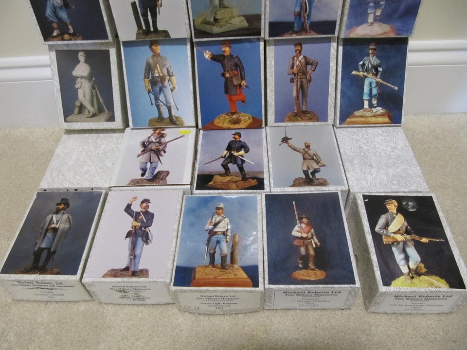 Lot 23 Michael Roberts Civil War Resin Soldier Kits 100mm-120mm 1/16 ...