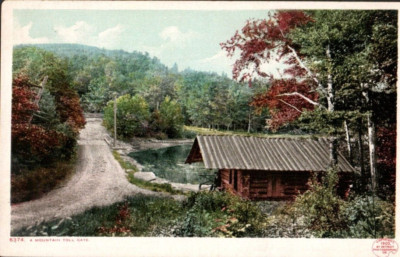 Postcard A Mountain Toll Gate Photostint Detroit Publishing White ...