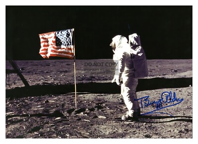 BUZZ ALDRIN NASA ASTRONAUT AMERICAN FLAG ON MOON AUTOGRAPHED 5X7 PHOTO ...