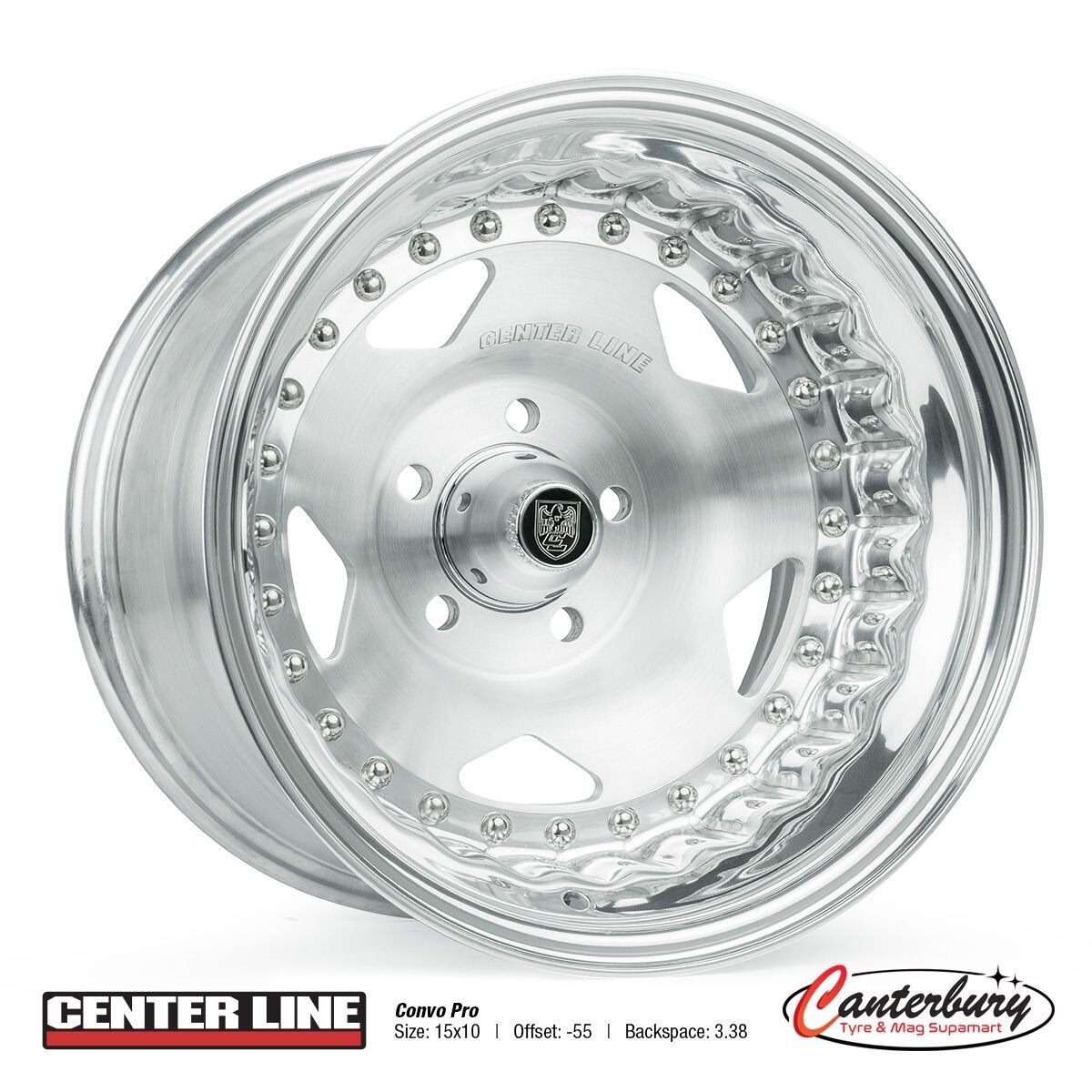CENTERLINE 15" CONVO PRO Wheel Size 15x10 ET Negative 55 For Ford ...