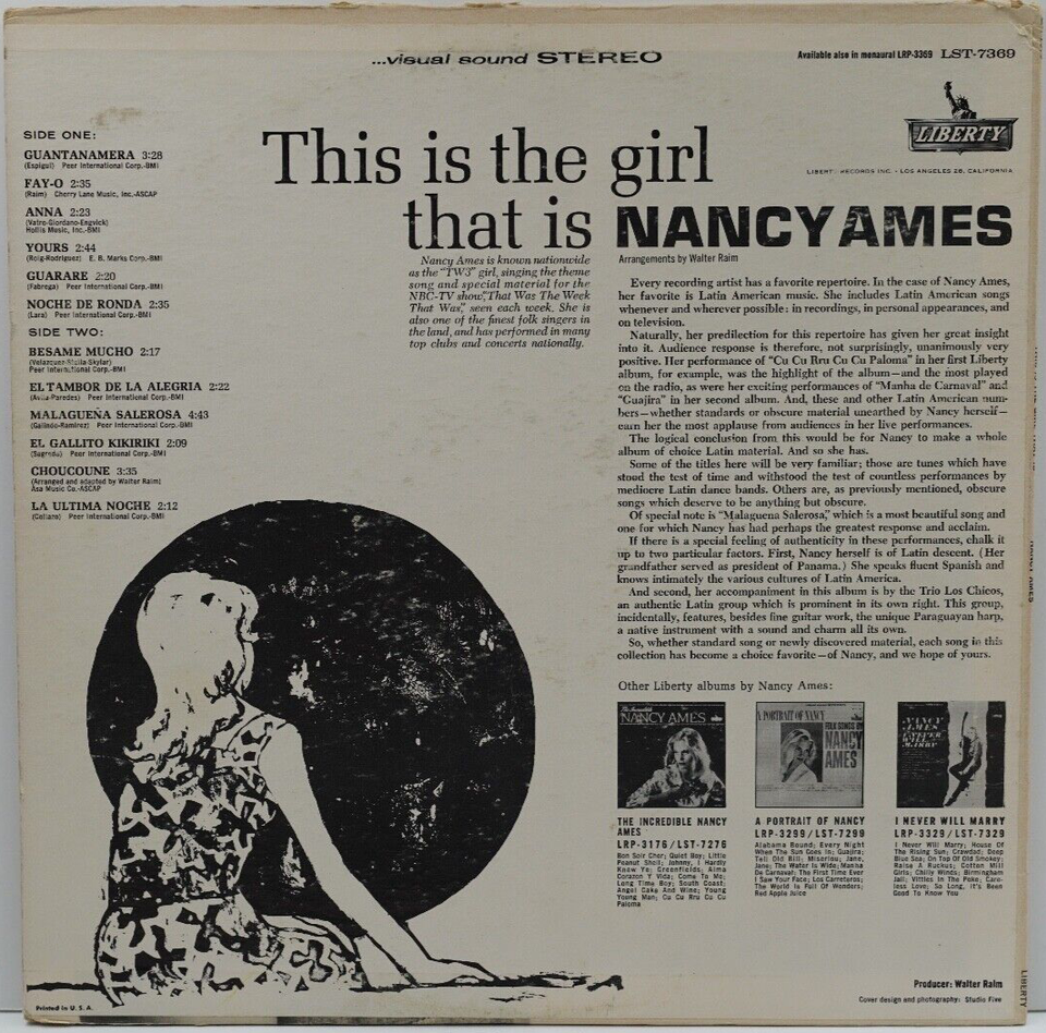 Vintage - Nancy Ames - This Is The Girl That Is Nancy - Vinyl Record | eBay