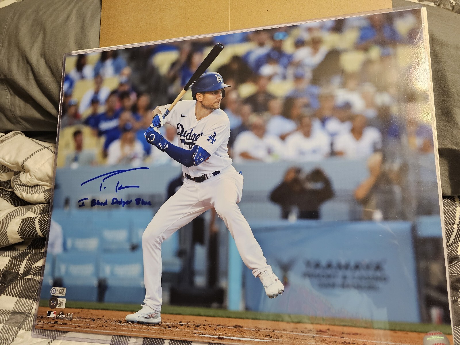 Trea Turner Dodgers Signed "I Bleed Dodger Blue" 16x20 Photograph Photo ...