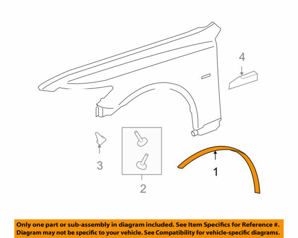 75871-50060 Toyota Moulding, front fender wheel opening, rh 7587150060 ...