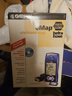 Vintage Garmin eMap Handheld GPS Deluxe Package Great Condition! | eBay