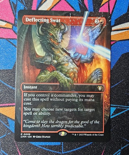 Deflecting Swat NM Borderless MTG Commander Masters Unplayed Magic ...