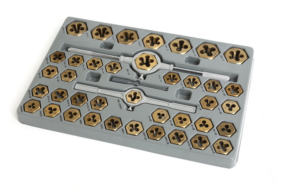 86PC Tap And Die Set SAE METRIC Tools, Metal Case Tapping Thread ...