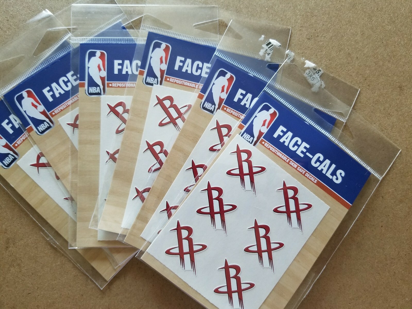 Lot of 5 packs. Houston Rockets Tattoo Face Cals. B2 | eBay