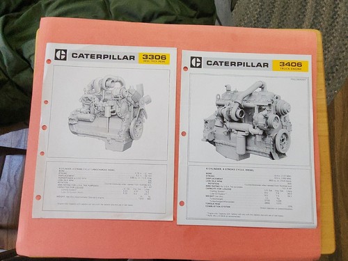 1972-73 CATERPILLAR 3406 & 3306 TRUCK ENGINE BROCHURES / Data Sheet | eBay