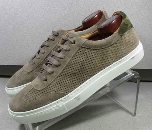 248656 MSi60 JAKE MENS SHOE 9 M TAUPE NUBUCK MADE IN ITALY JOHNSTON ...