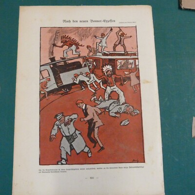 SIMPLICISSIMUS Cartoon 1910 NACH DEN NEUEN BONNER ERZEFFEN ...