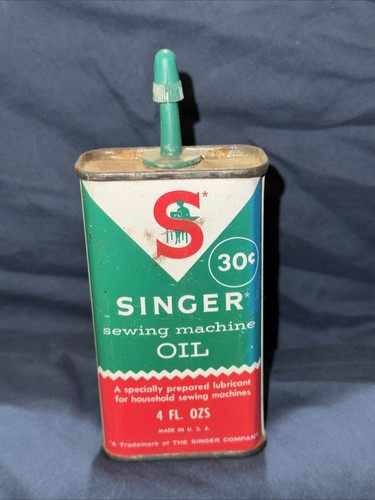 Vintage Singer Sewing Machine Oil Can Handy Oiler 4oz 30 Cents L1 | eBay