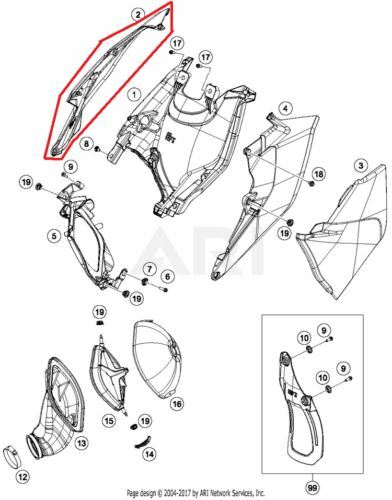 NEW OEM KTM 125 SX 125SX RIGHT AIR FILTER BOX COVER PANEL ORANGE DECALS ...