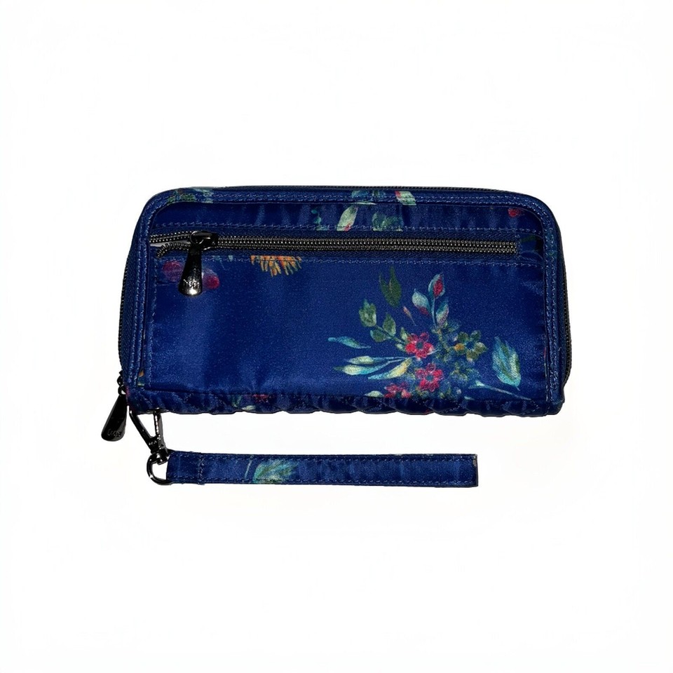 LUG HANDSPRING WALLET IN BOUQUET BLUE WITH WRIST STRAP RFID BLOCKING | eBay