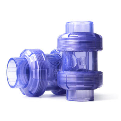 Clear UPVC Flap Check Valve Non Return Solvent Weld Water Pipe Pond 20 ...