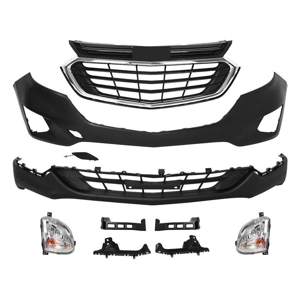 For 2018-2021 Chevrolet Chevy Equinox Front Bumper Upper Lower Grille ...