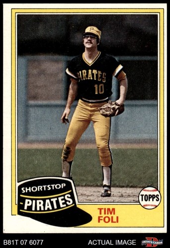 1981 Topps #501 Tim Foli Pirates DOUBLE-PRINT 6 - EX/MT | eBay