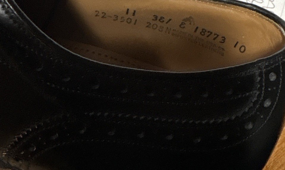 Johnston & Murphy Men’s Size 11 Shoes Black Leather Wing Tip Dress ...