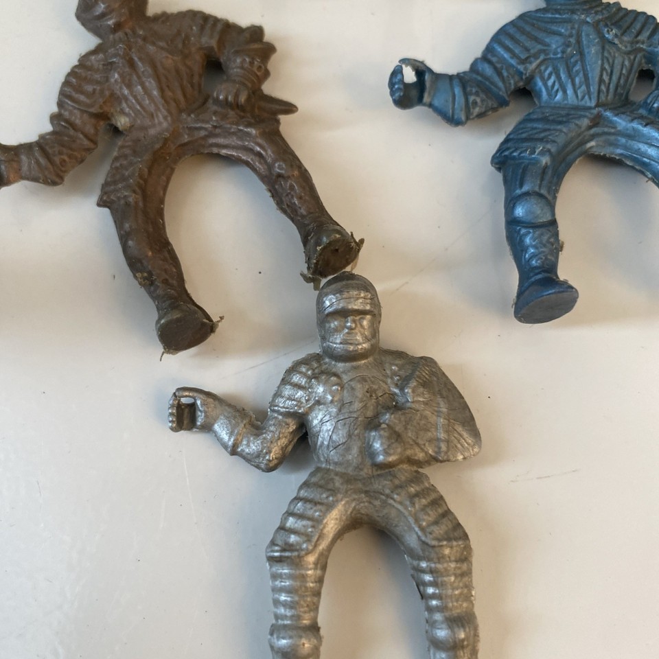 Vintage Warriors Knights Plastic Toy Viking 2" Tall Silver Metallic | eBay