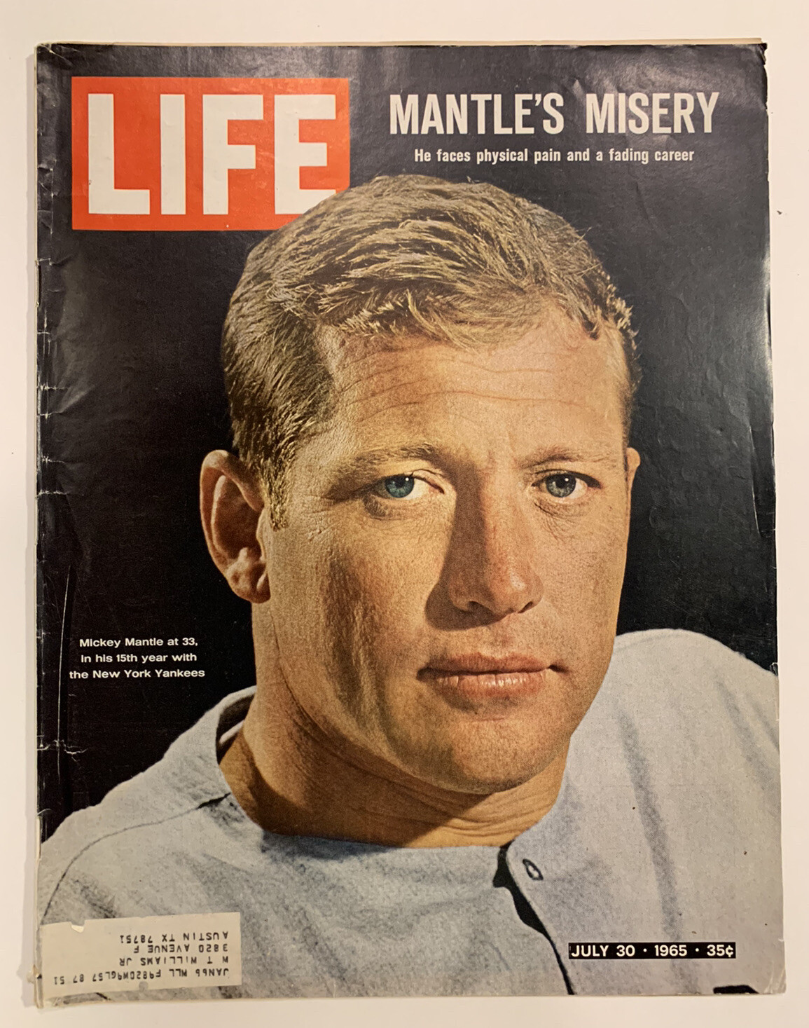 Vintage Magazine: July 1965 - LIFE Magazine - MICKEY MANTLE | eBay